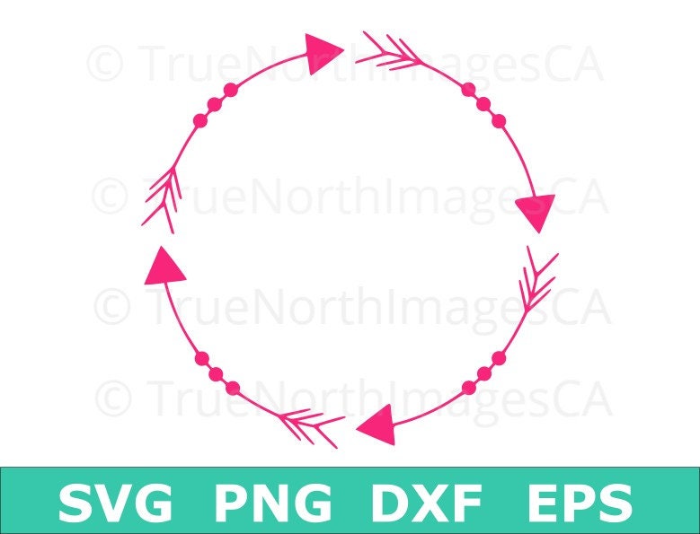 Circle Arrow SVG / SVG Circle Frame / Arrow SVG / Tribal Arrow | Etsy