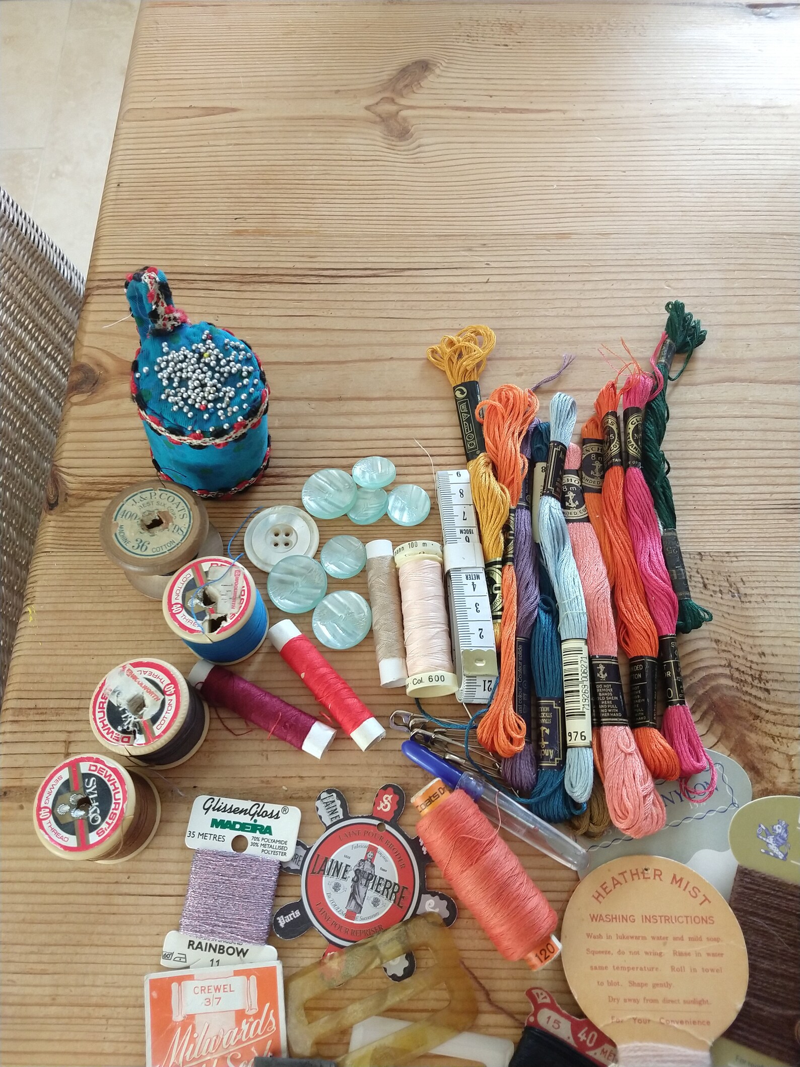 An Interesting Collection of Mainly Vintage Haberdashery in Harrods Tin ...