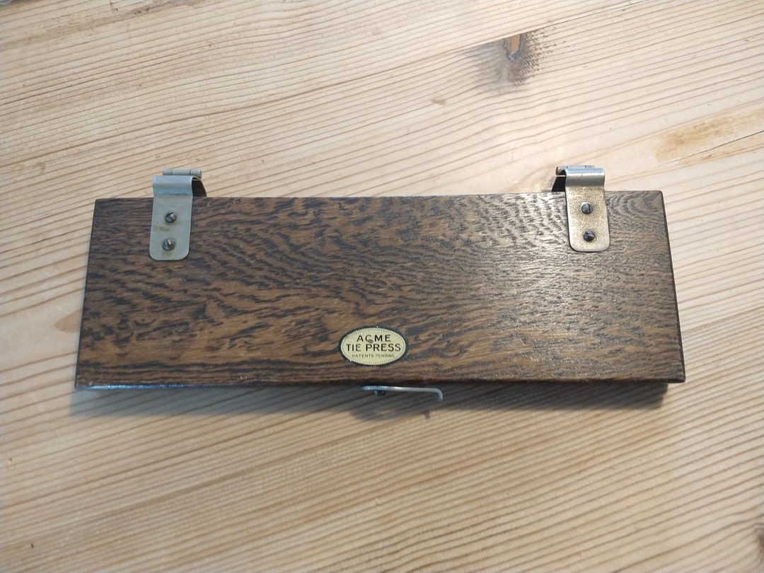 A Vintage Wooden Tie Press. Early ACME Tie Press. Tie Accessory. Treen ...