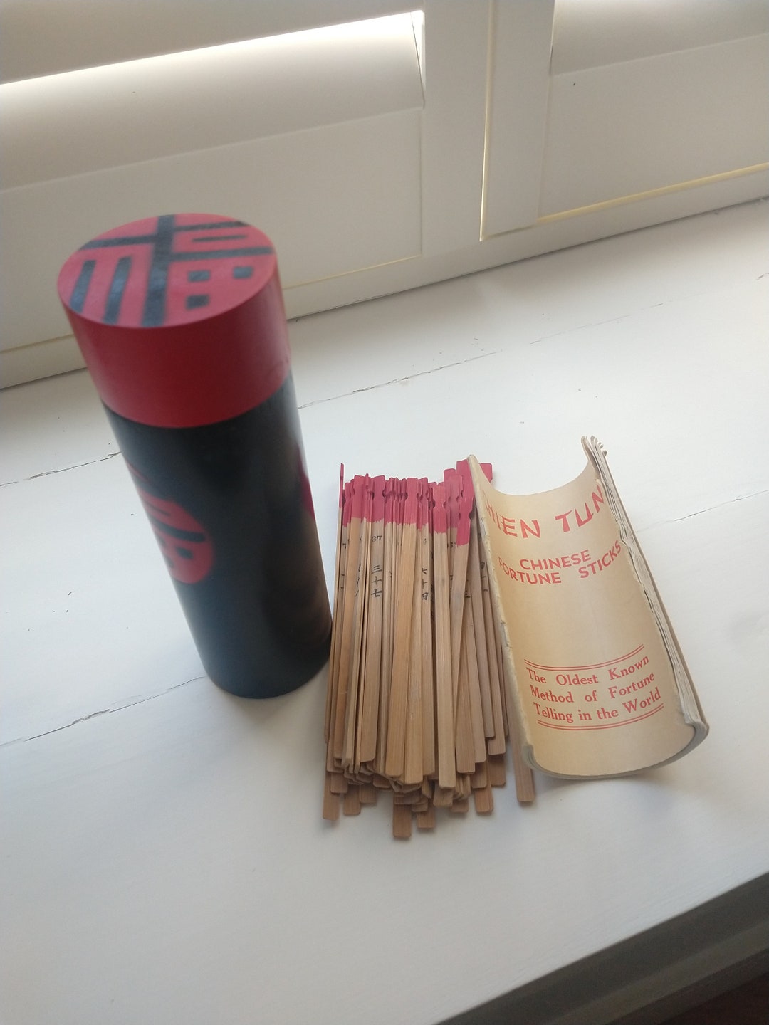 Vintage Chinese Fortune Sticks. Chien Tung, Meditation. Fortune ...