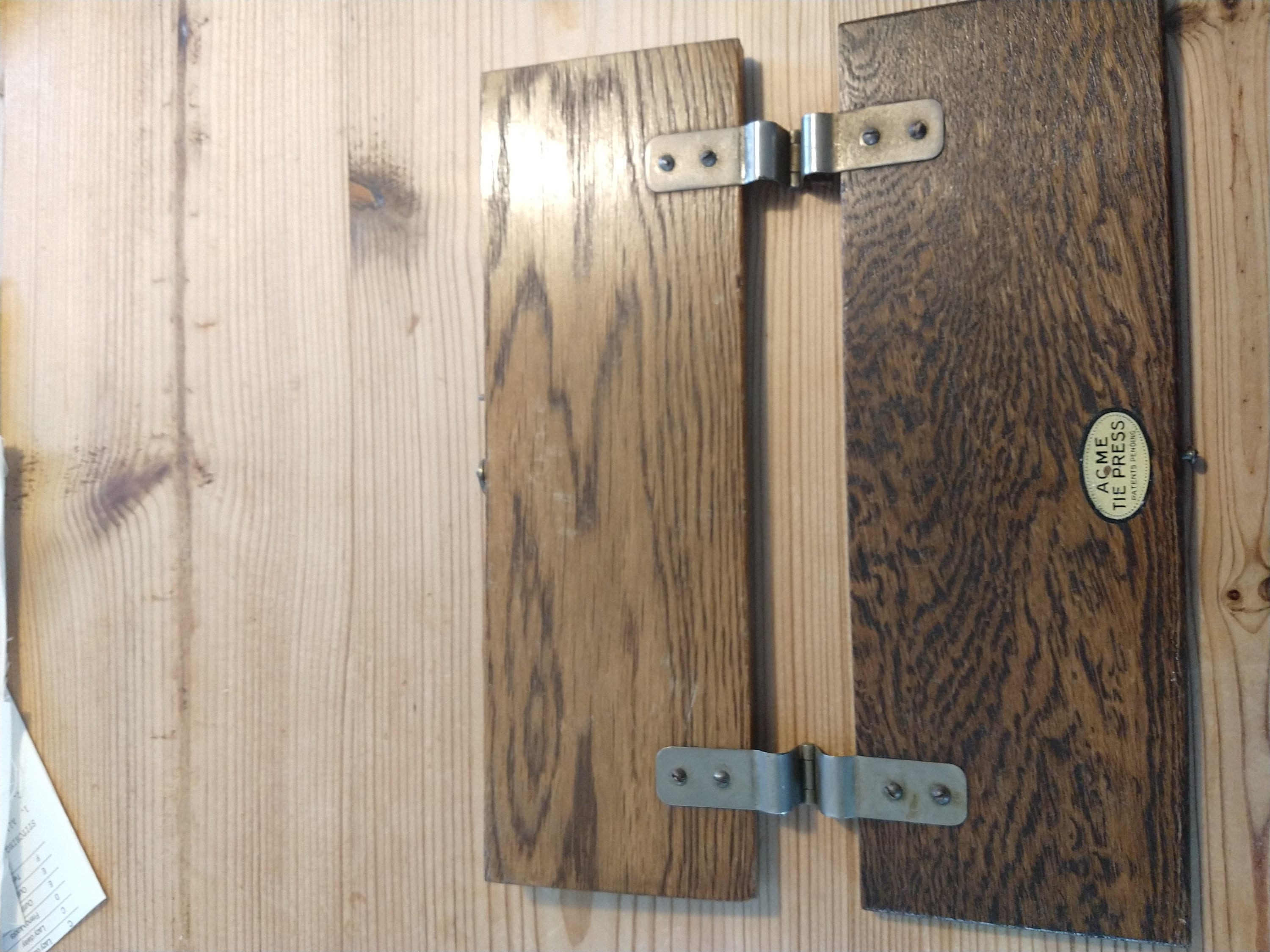 A Vintage Wooden Tie Press. Early ACME Tie Press. Tie Accessory. Treen ...