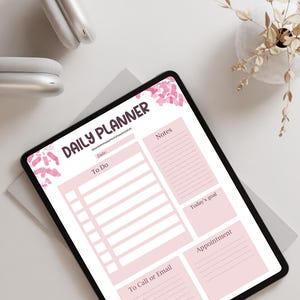 Daily Planner Printable | Minimalist Schedule | to Do List Planner ...