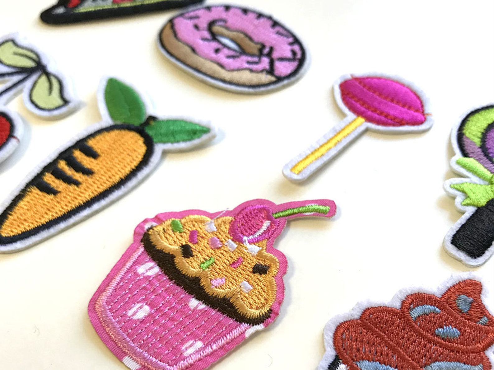 8 Various Embroidery Appliquefoods Iron on Patch Sew on | Etsy