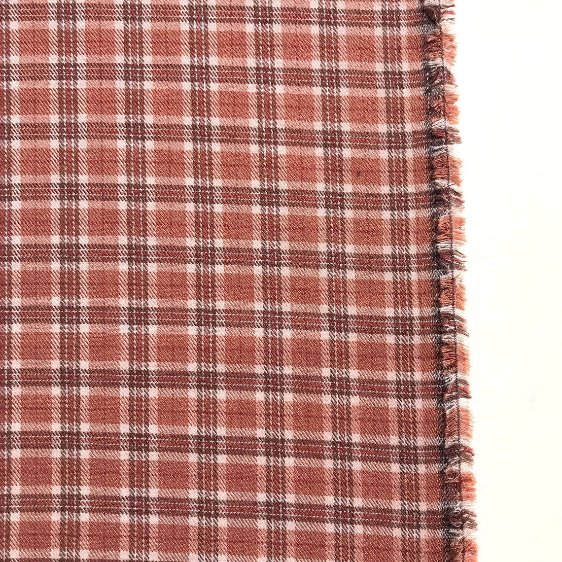 Yarn Dyed Plaid Rust Combo Brushed Fabric 55/56 | Etsy