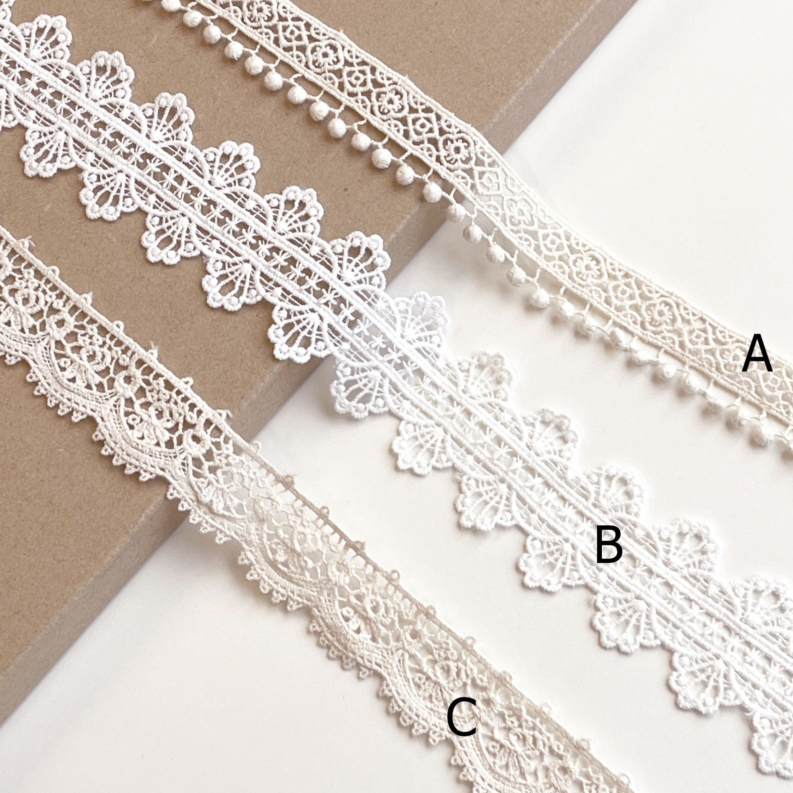 Natural, off White 2 Various Width and Shape Cotton Lace Trim(lt4) - Etsy