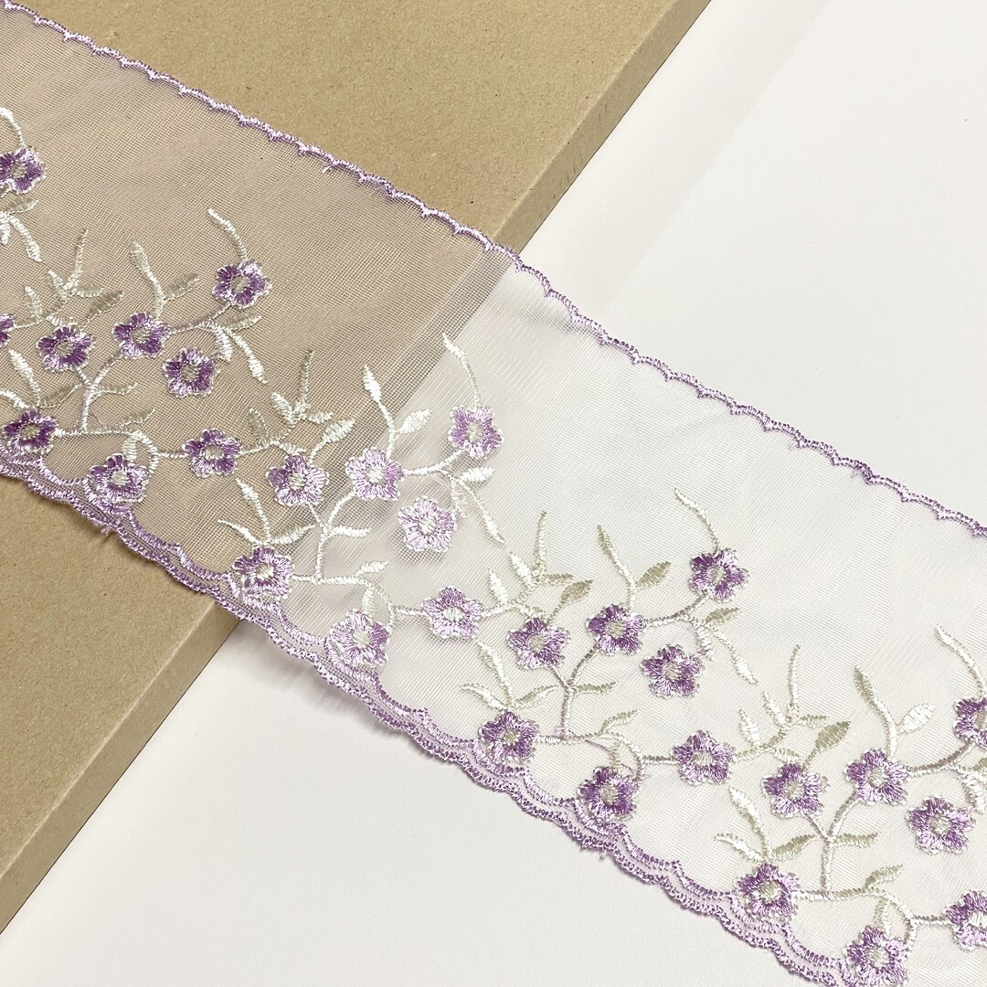 Floral Embroidered Lavender Color 5