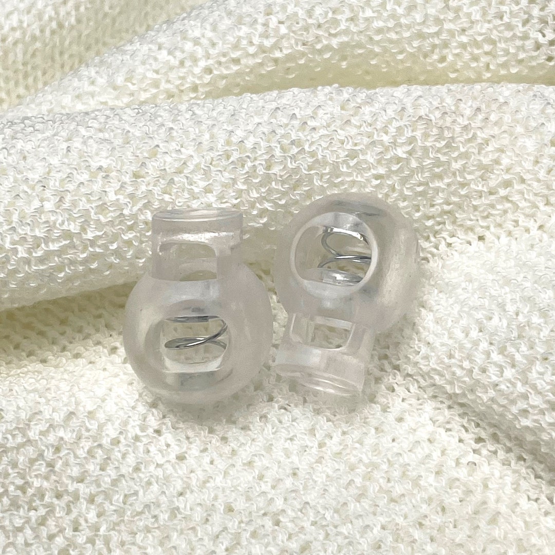 Clear Round Plastic Cord Lock for Drawstrings (buckle 3) - Selling per ...