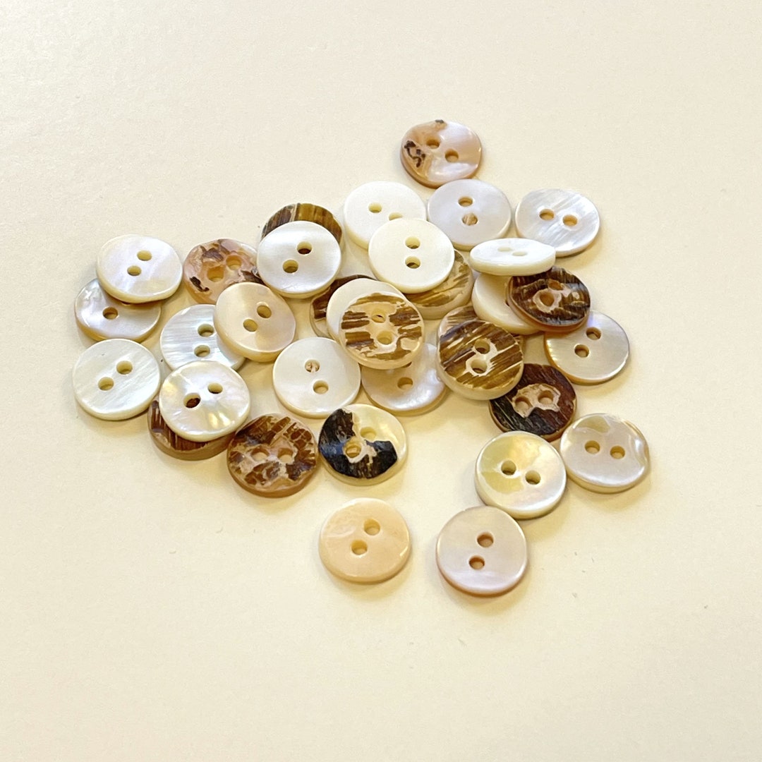 Off White Shiny Imitation Shell Buttons 1/2"(20 Ligne) - Etsy