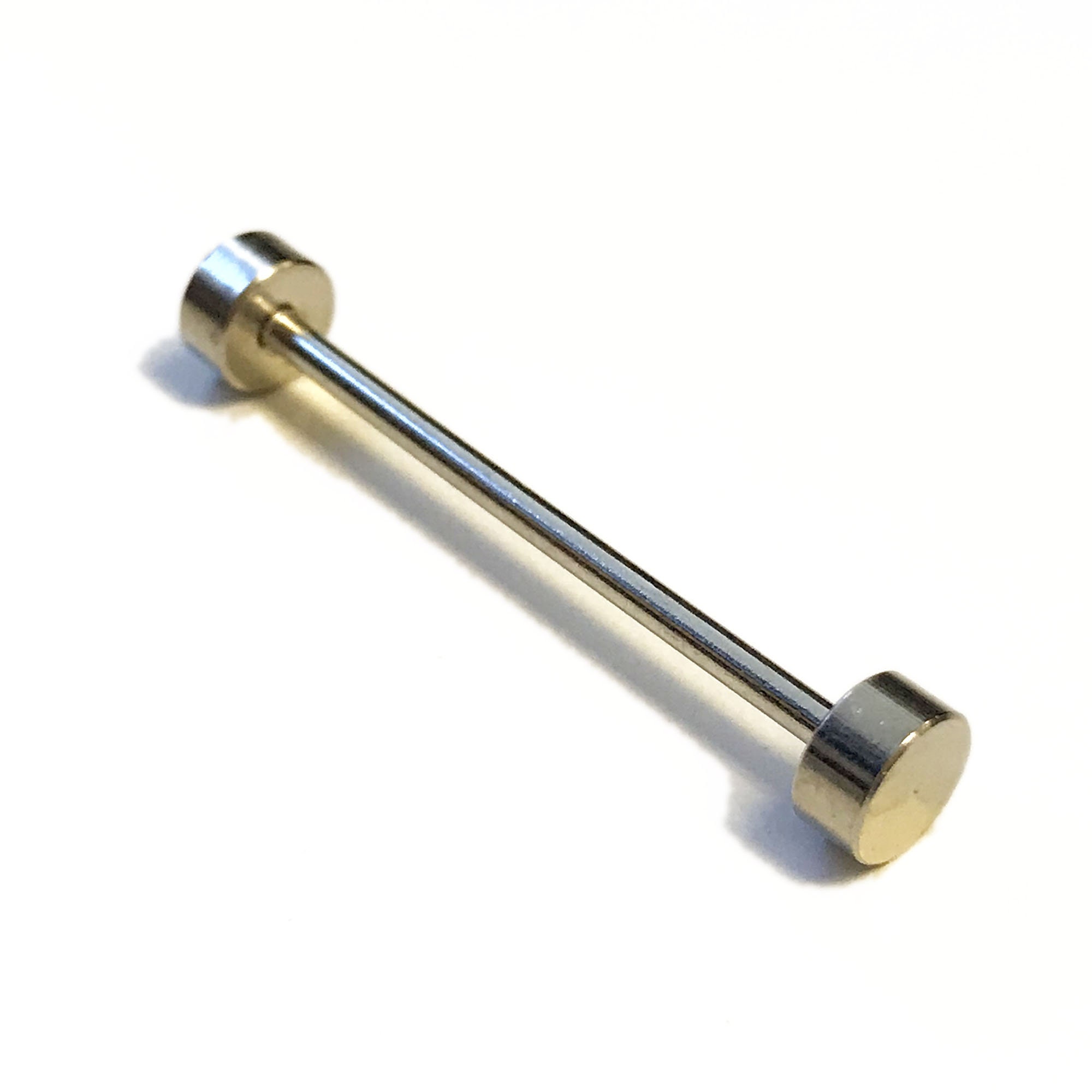 Clothing pin metal closure with round tabs