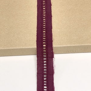 Burgundy 1" Cotton Ladder Shape Lace Trim (LT20) - Etsy