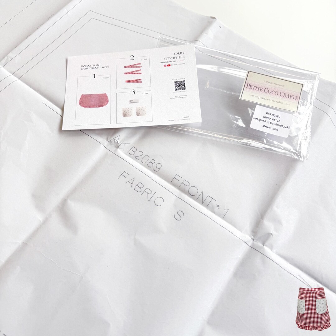 Easy Apron Paper Sewing Pattern – Vintage Apron (level 1 - Easy) (PPP1 ...