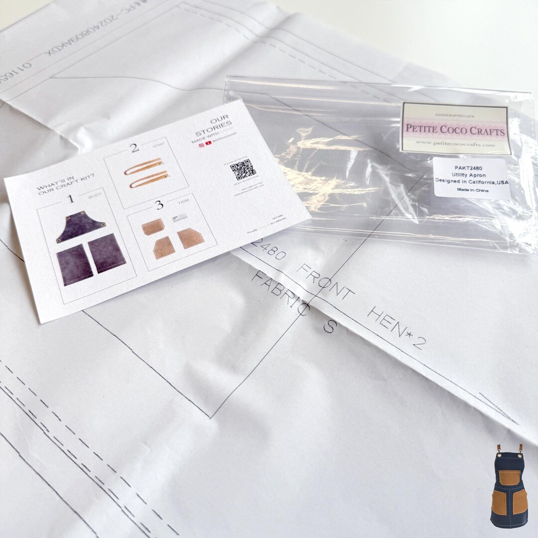 Easy Apron Paper Sewing Pattern – Utility Apron (level 3 - Advanced ...