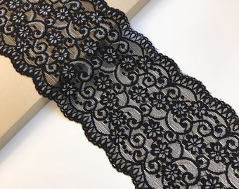 Black Lace Trim - Etsy