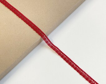 Red Lace Trim | Etsy