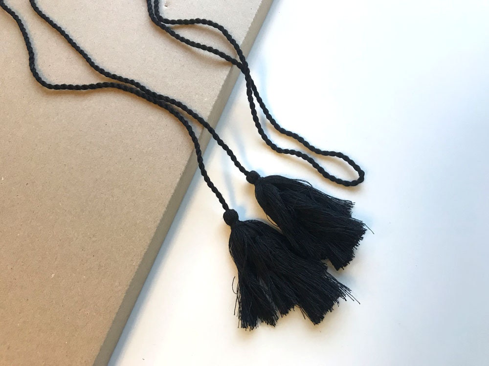 Black double layers, Natural fashion tape tassel color 57 ~ 51 TASSEL ...