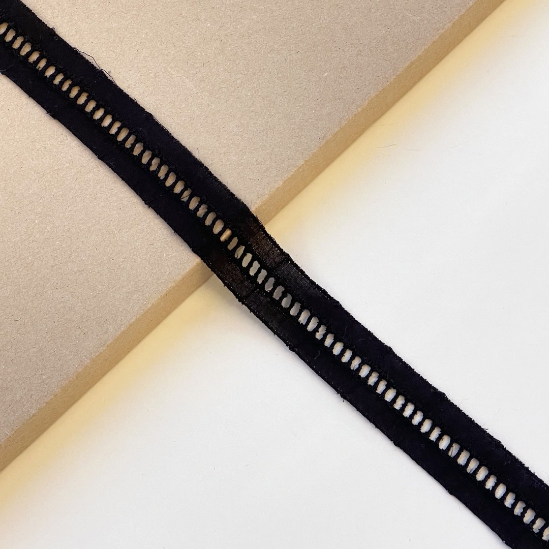 Black 1" Cotton Ladder Shape Lace Trim (LT20) - Etsy