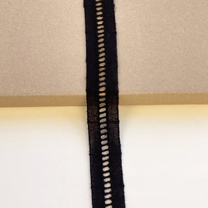 Black 1" Cotton Ladder Shape Lace Trim (LT20) - Etsy