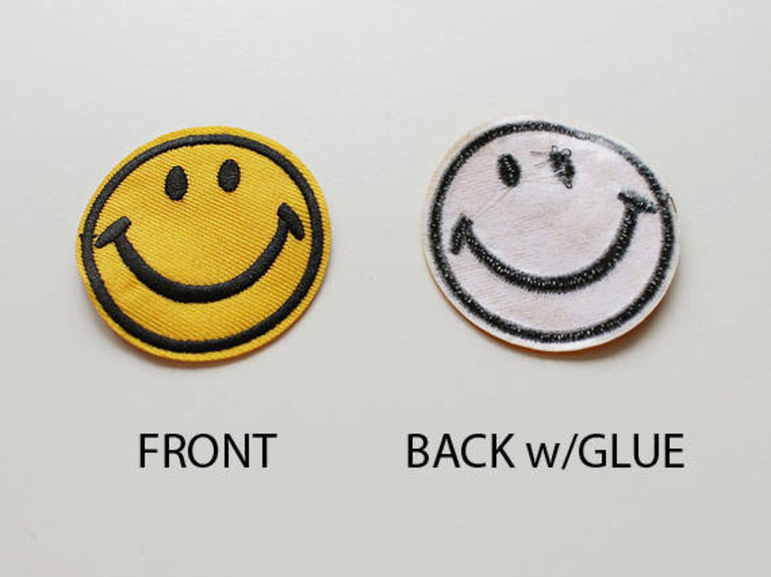 Smile Face Embroidered Applique, Iron or Sew on Patch (PAT 1) - Etsy