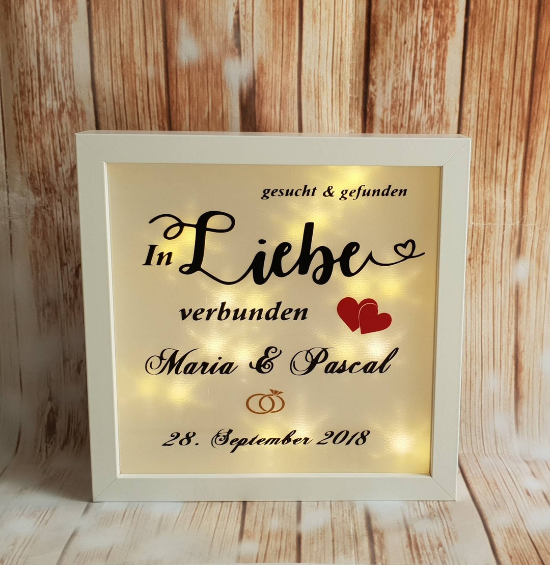Illuminated Picture Frame Wedding Valentine's Day Gift Family Love ...