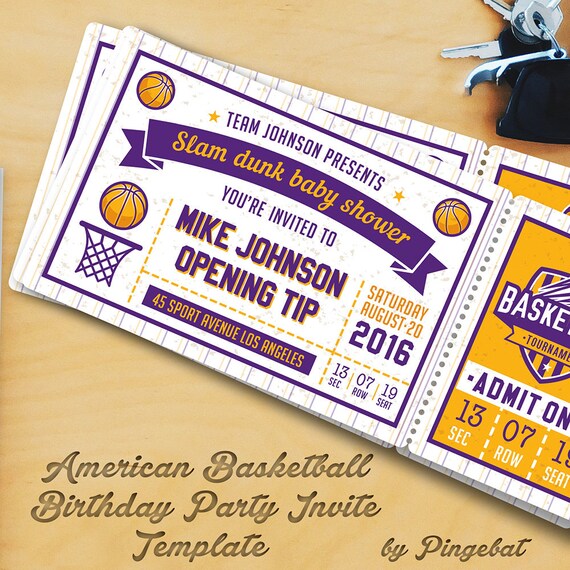 Basketball Baby Shower Invitation Templates | Etsy