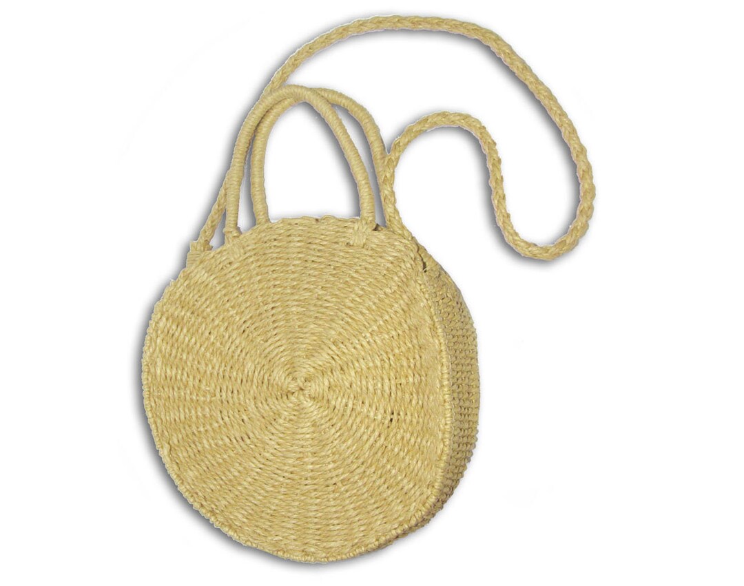 Handwoven Straw Corn Husk Moon/round Shape Tote Purse - Etsy