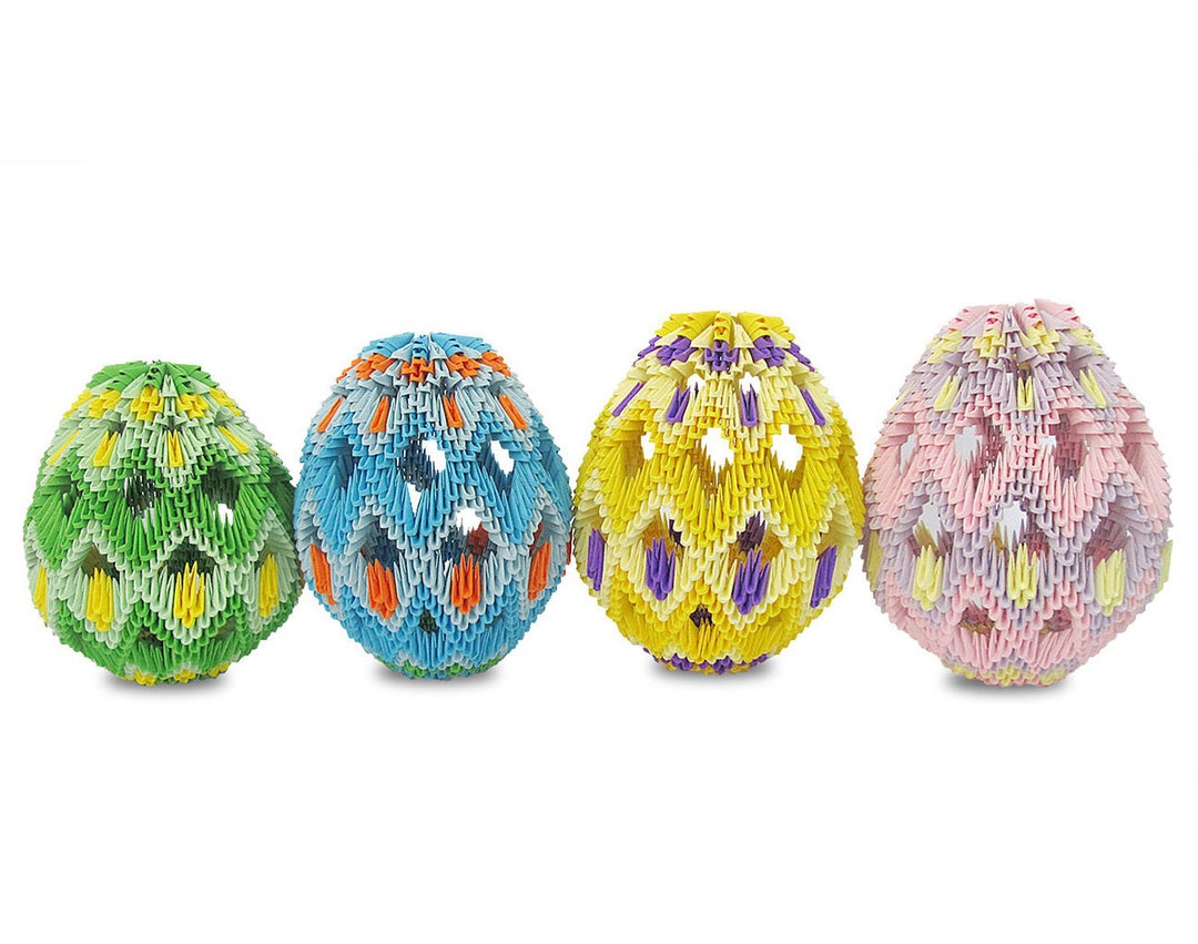 3D Modular Origami Easter Egg LAMPSHADE Handmade Paper Art - Etsy