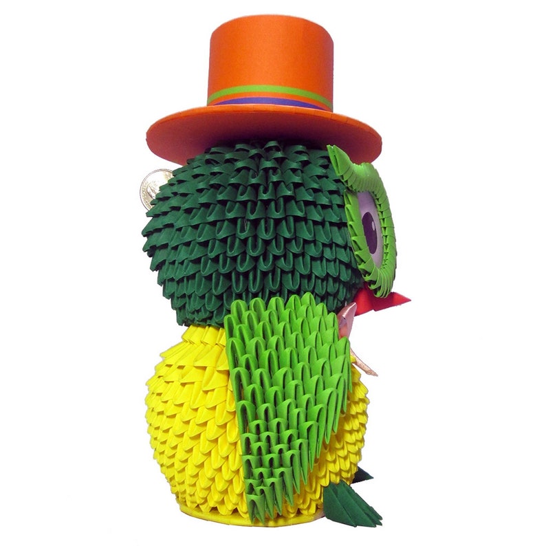 3D Modular Origami Cute OWL Piglet Chubby Piggy Bank/money Box Paper ...