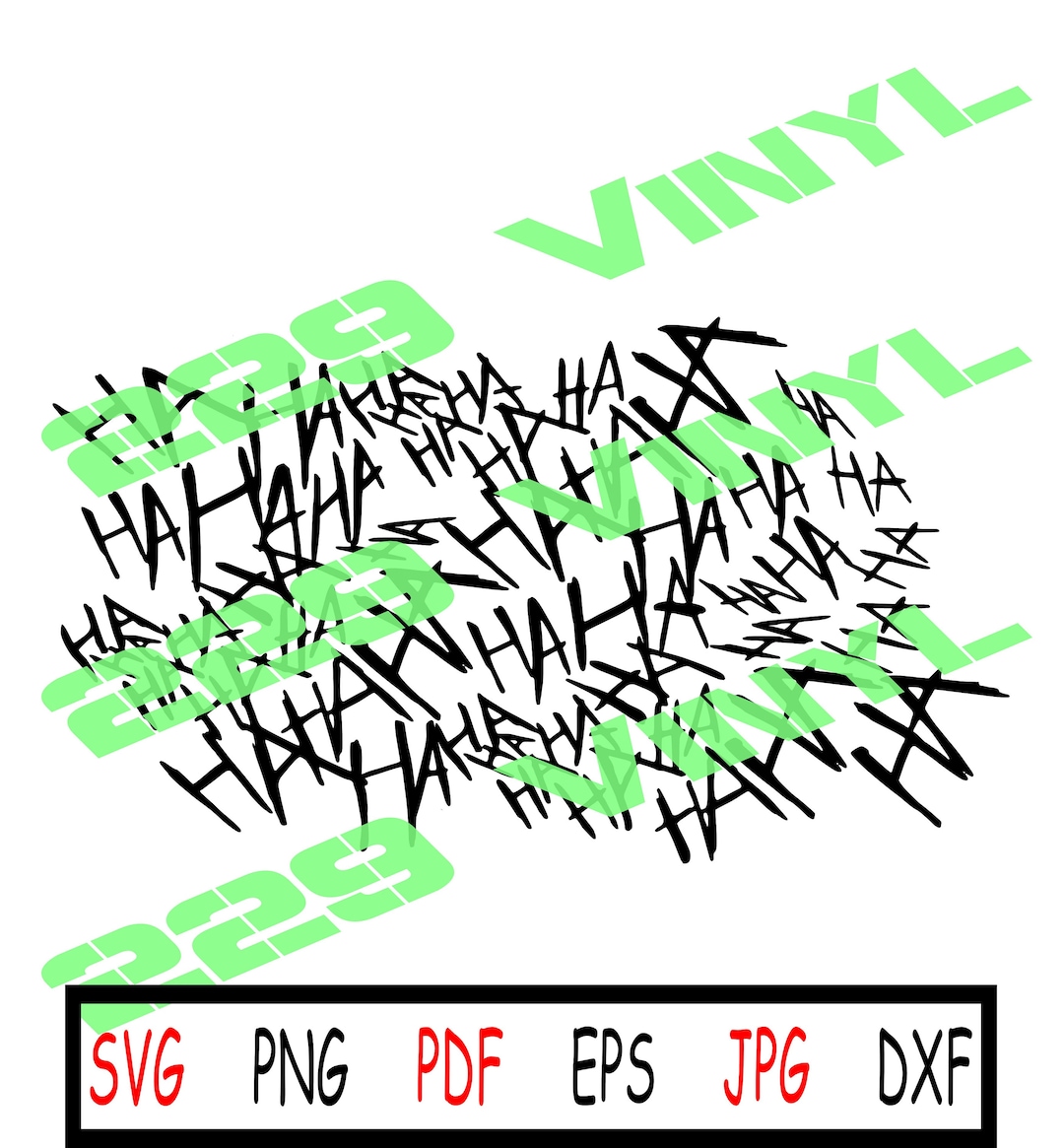 Hahaha Ha Ha Ha SVG Rectangle 2 Laughter Joker Pdf Eps Jpg Dxf Png - Etsy