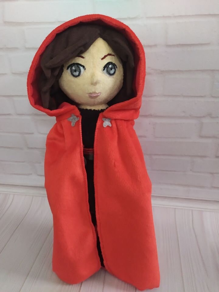 It is a Sample Toy Ruby Rose Plush From RWBY. Custom Plush | Etsy Canada