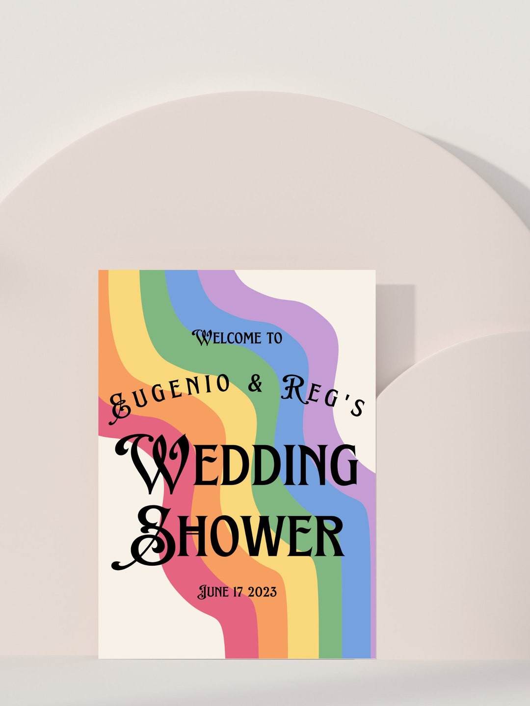 Custom Wedding Shower Poster Digital Print - Etsy