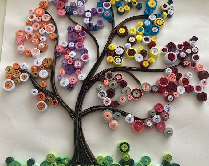 Quilling Art 'tree of Life'paper Wall Art-unique Gift-tree of Life Art ...