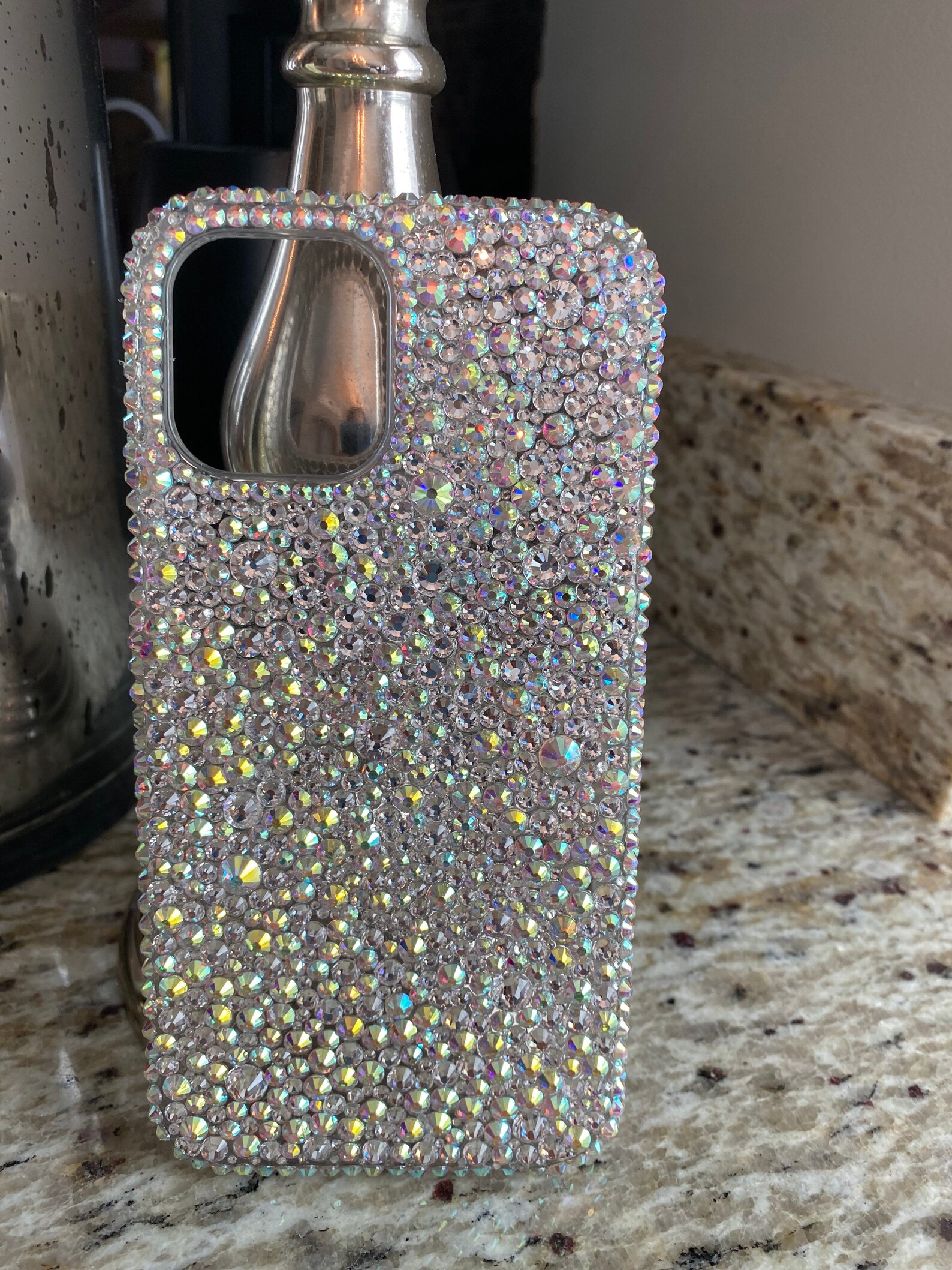NEW Clear and AB Mixed Bling Glass Crystal iPhone Case for ALL iPhone ...