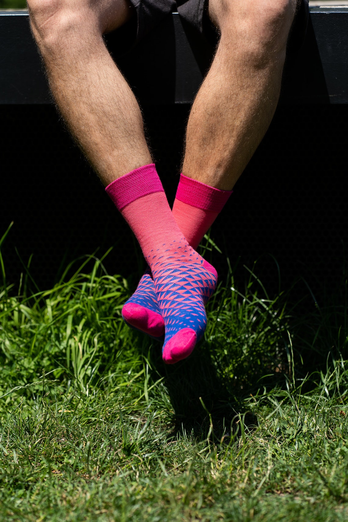 Long Triangle Pattern Socks, Funny Socks, Men Socks, Colorful Socks ...
