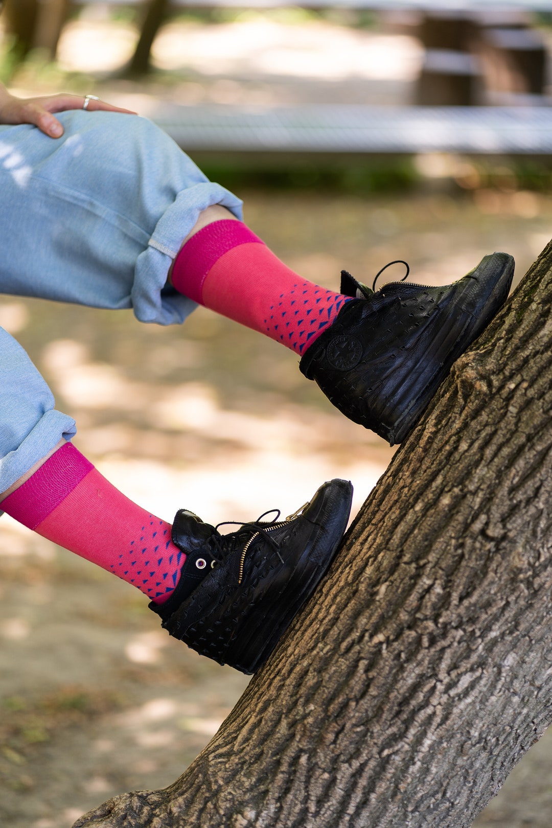 Long Triangle Pattern Socks, Funny Socks, Men Socks, Colorful Socks ...