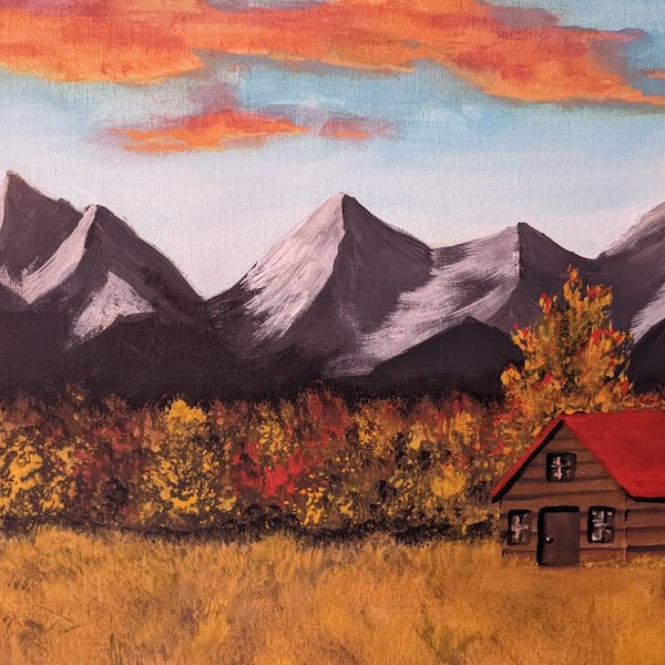 Cabin Painting - Etsy