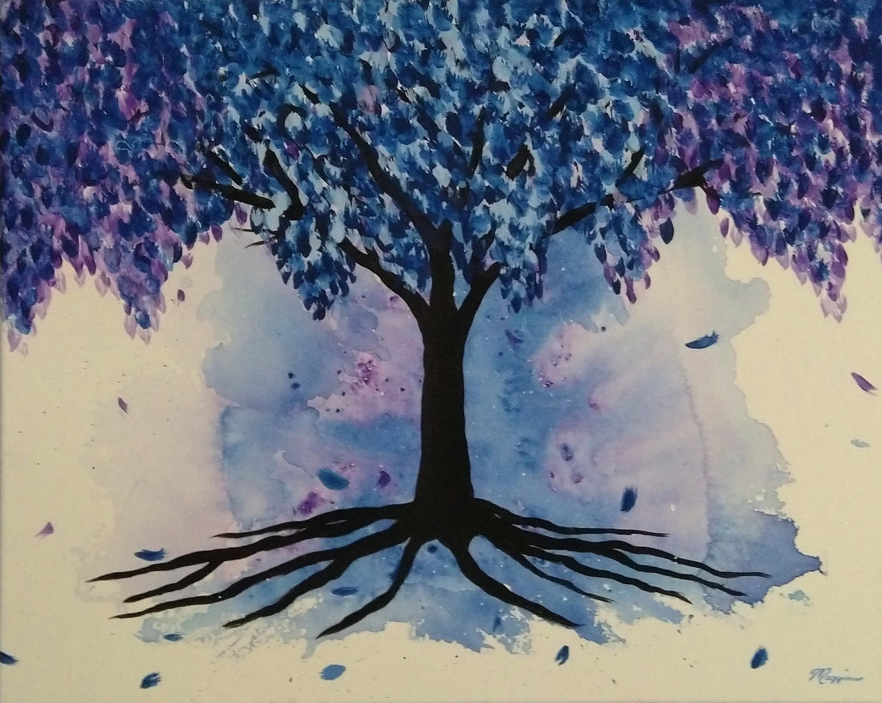 Large Abstract Painting Abstract Tree Painting - Etsy