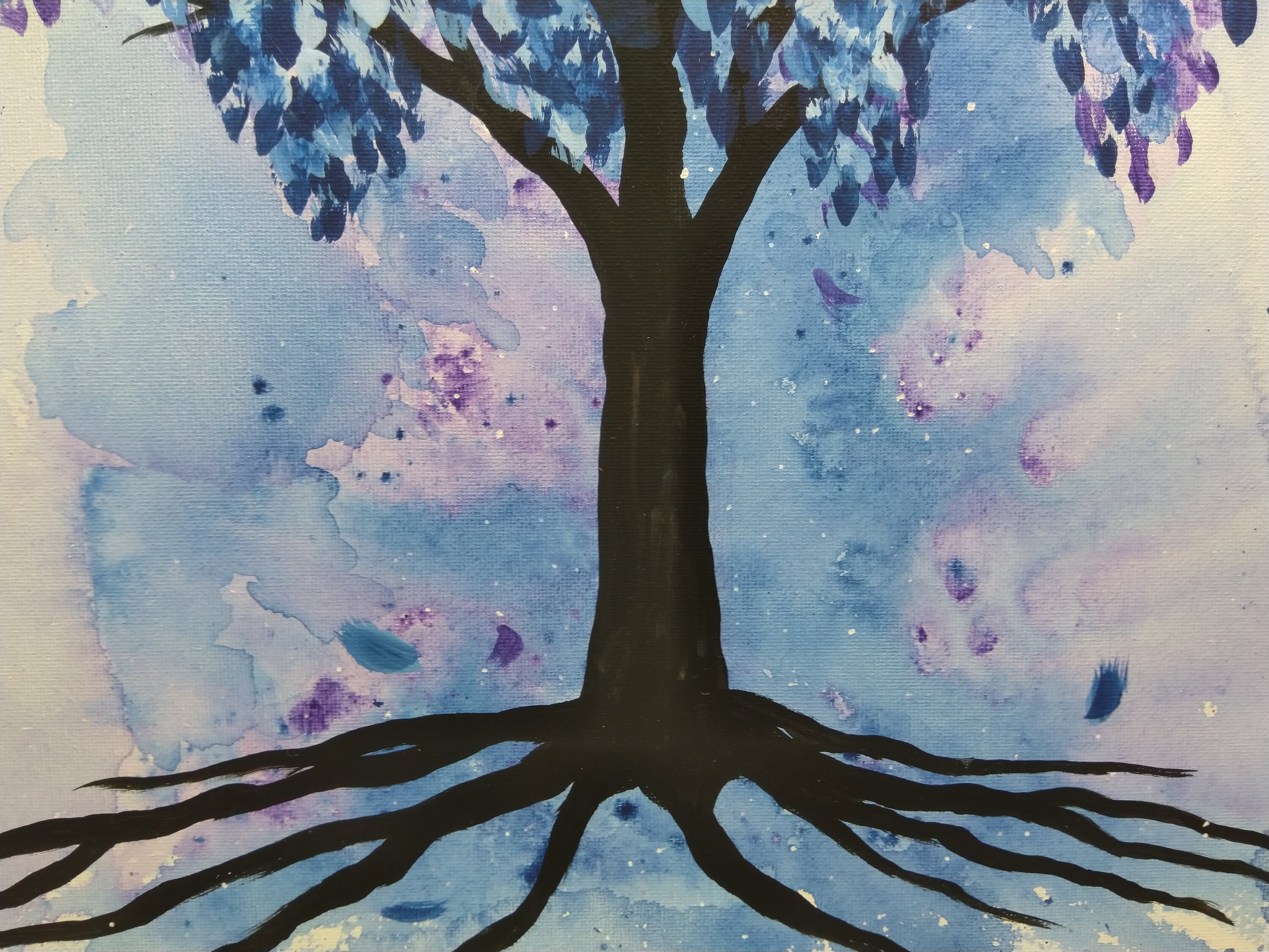 Large Abstract Painting Abstract Tree Painting - Etsy