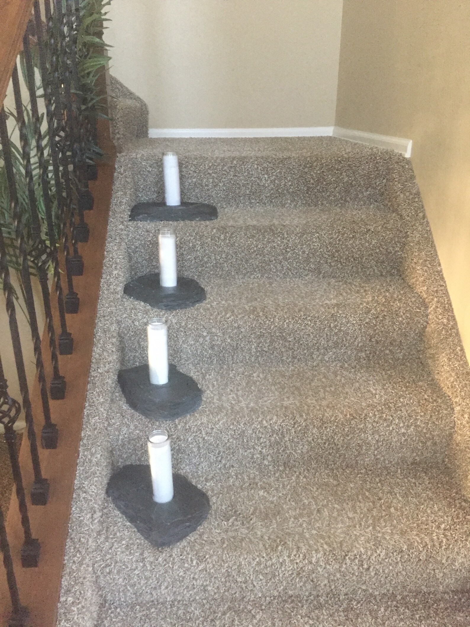 All Natural Rock - Slate Pillar Candle - Weddings - Walkways - Patios ...