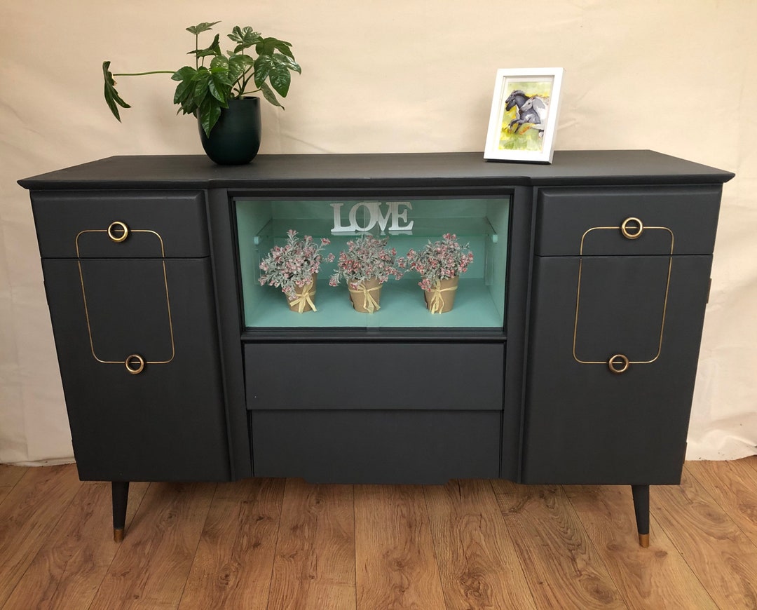 SOLD Upcycled Sideboard, Retro Sideboard, Painted Cabinet, Upcycled ...