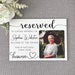 Reserved Memorial Sign Wedding Decor - Personalized Memorial Plaque ...