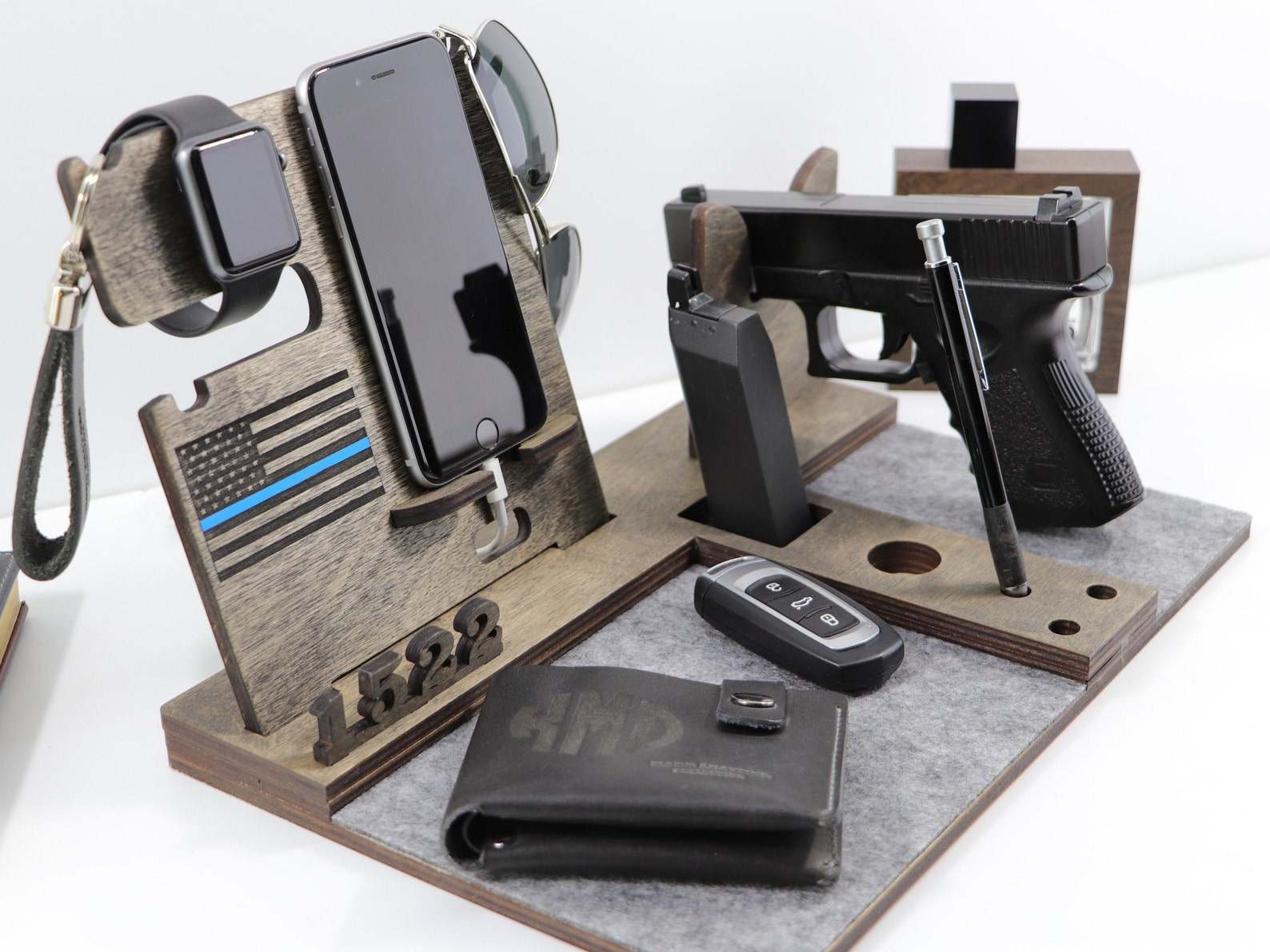 Police Officer Docking Station Handgun Holder Wood Stand for - Etsy