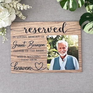 Reserved Memorial Sign, Wedding Memorial Sign, in Loving Memorial Sign ...
