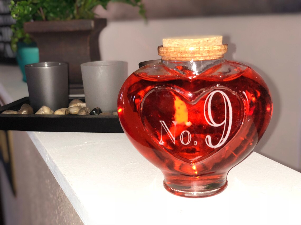 Personalized Love Potion Bottle Heart-shaped Glass Bottle - Etsy