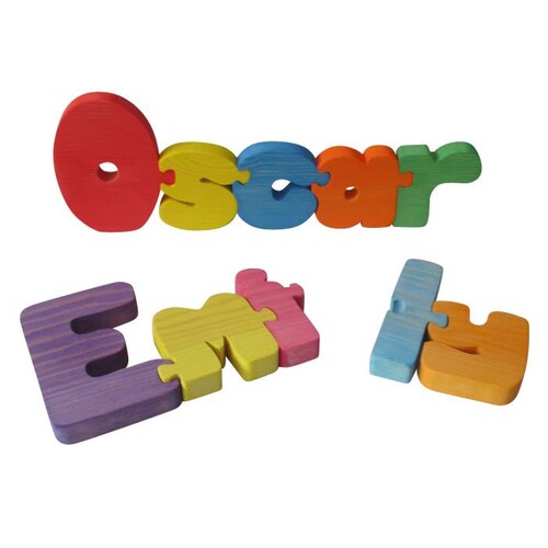 Children's Wooden Name Jigsaw Puzzle 3 Letters - Etsy