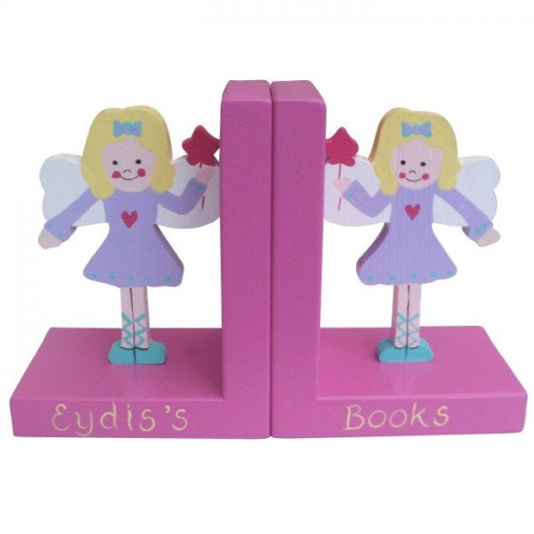 Personalised Bookends for Girls: Fairy, Owl, Rabbit, Flower & Butterfly ...