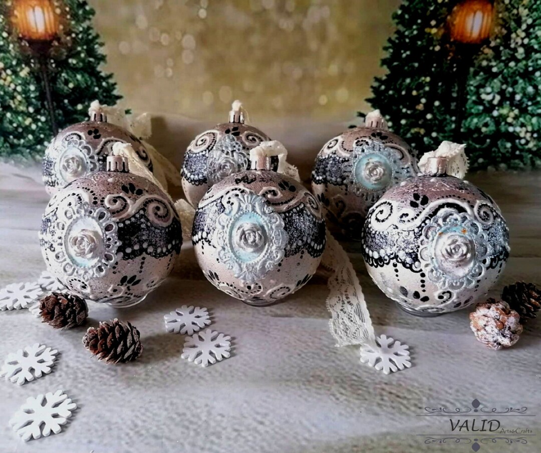 Handmade Christmas Balls in a Gift Box,vintage Christmas Decoration ...