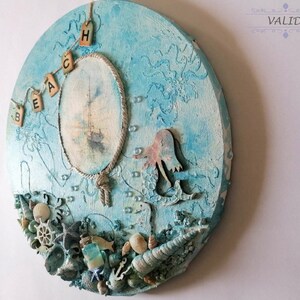 Mixed Media Wall Decor/real Seashell/seaside Cottage Decor/sea Themed ...