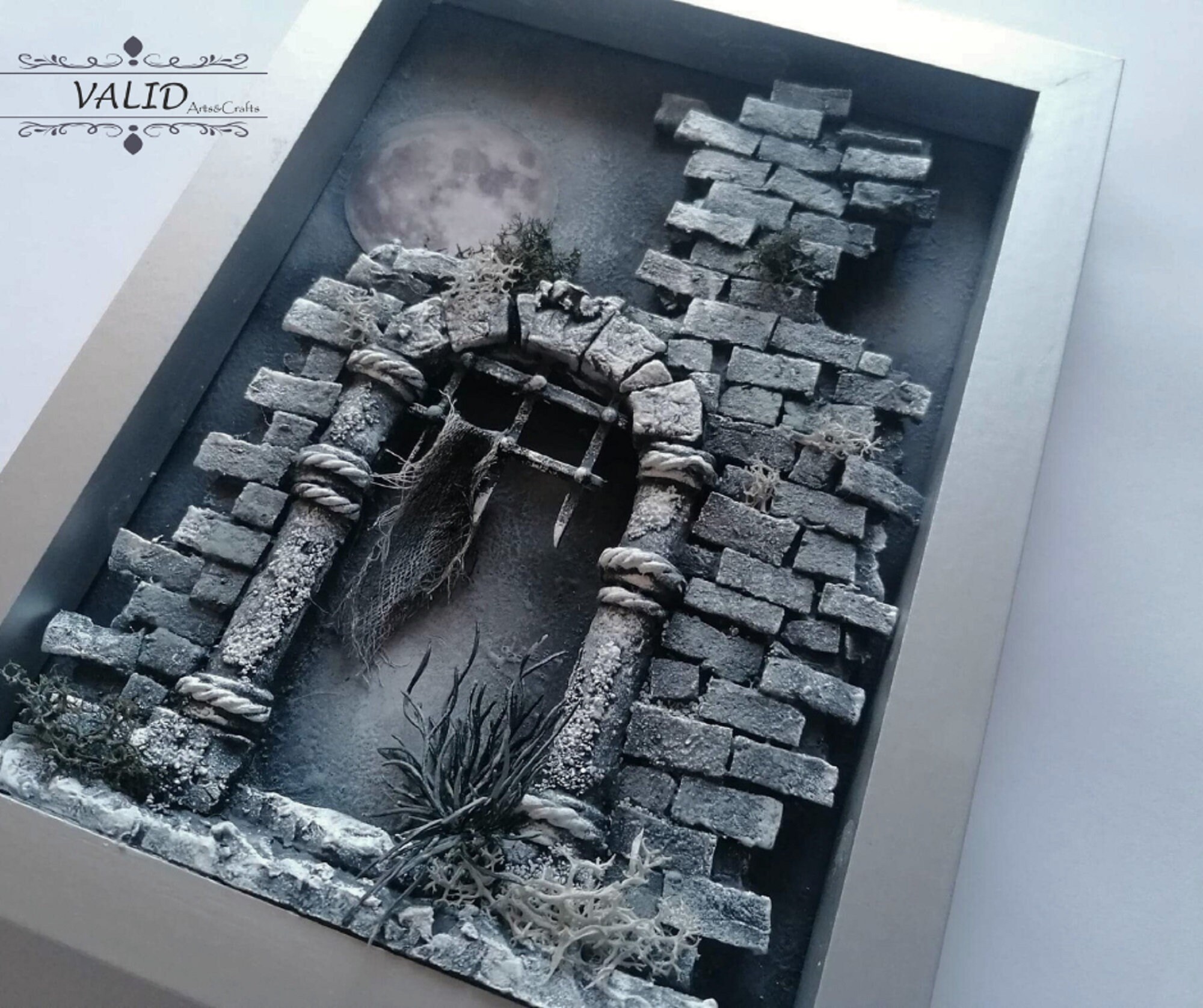 3D Decor/ Shadow Box / Old Stone Gate - Etsy