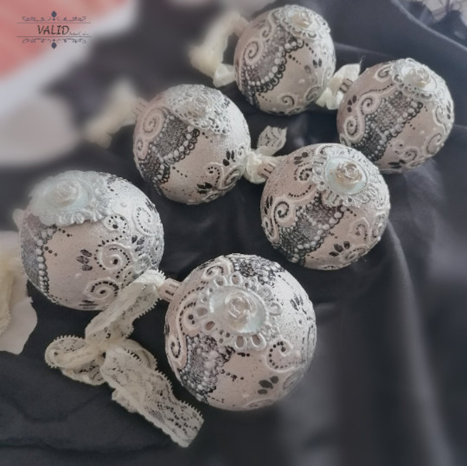 Handmade Christmas Balls in a Gift Box,vintage Christmas Decoration ...