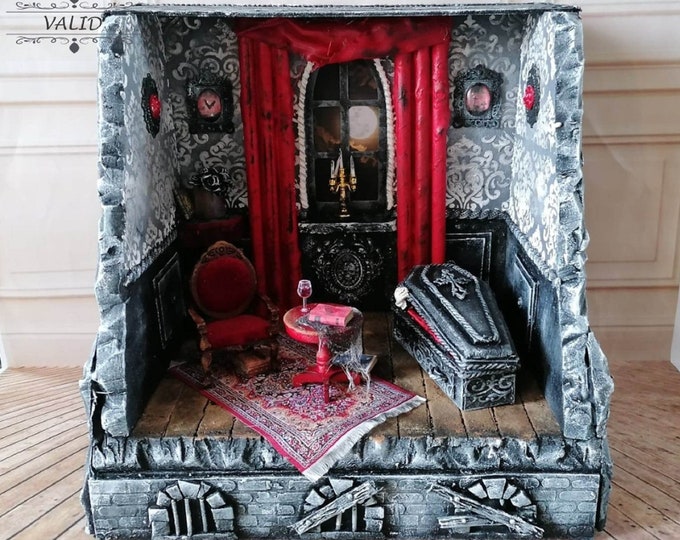 Count Dracula Diorama – Handmade Vampire Chamber Scene – Gothic ...